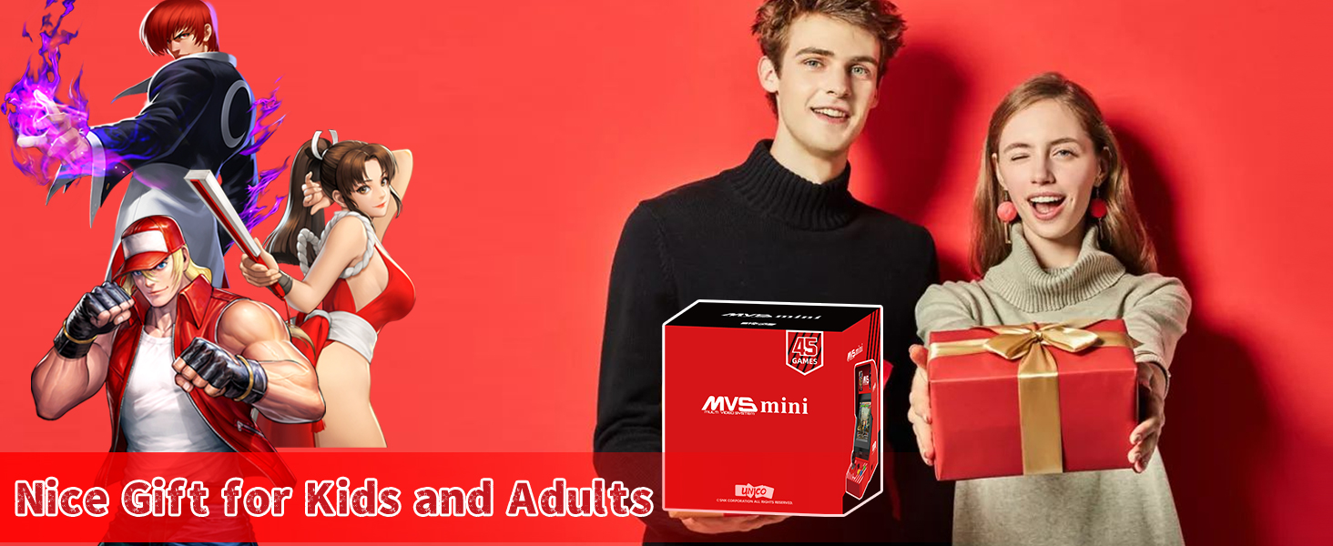 UNICO SNK MVS Mini Home Arcade Machine, 45 Juegos Clásicos SNK NeoGeo Precargados: The King of ...