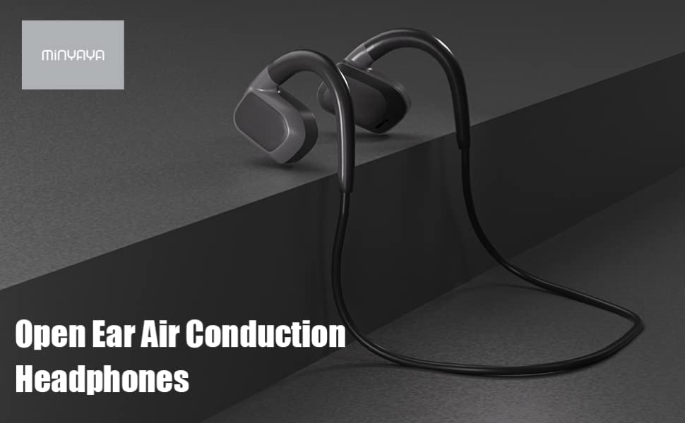 Amazon.com: Minyaya Open Ear Air Conduction Headphones with Mic ...