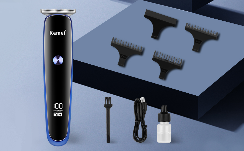 Amazon.com: KEMEI Black Hair Clippers for Men, Cordless Clippers for Hair Cutting, Professional ...