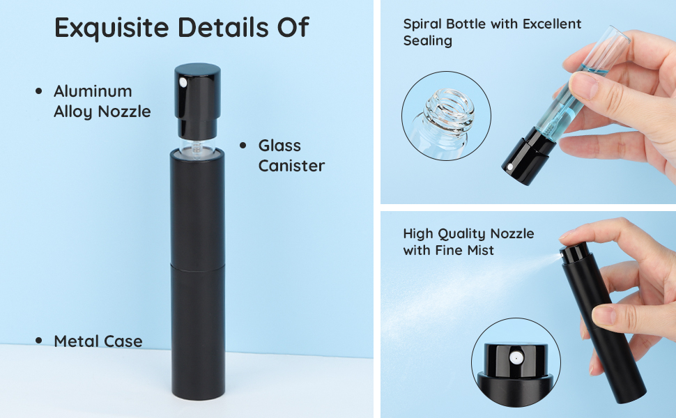 Amazon.com: Segbeauty Travel Perfume Bottle Refillable, 2 Pack of 10ML ...