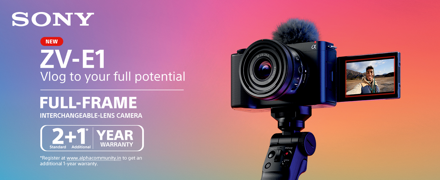 Sony Alpha ZV-E1 Full-Frame Interchangeable-Lens Mirrorless vlog Camera (Body Only)| Made for ...
