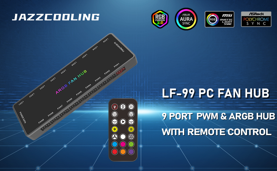 Amazon.com: ARGB PWM Fan Hub, Addressable 5V-3PIN ARGB 12V 4PIN PWM 2-in-1 RGB Case Fan Hub with ...