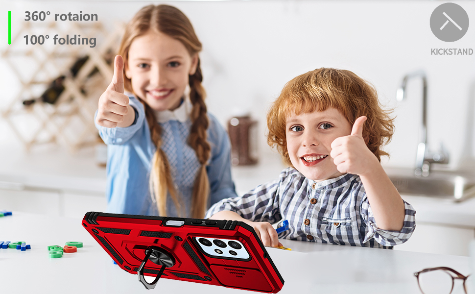 Amazon.com: SKTGSLAMY for Galaxy A23 5G Phone Case,with Screen Protectors and Camera Cover ...