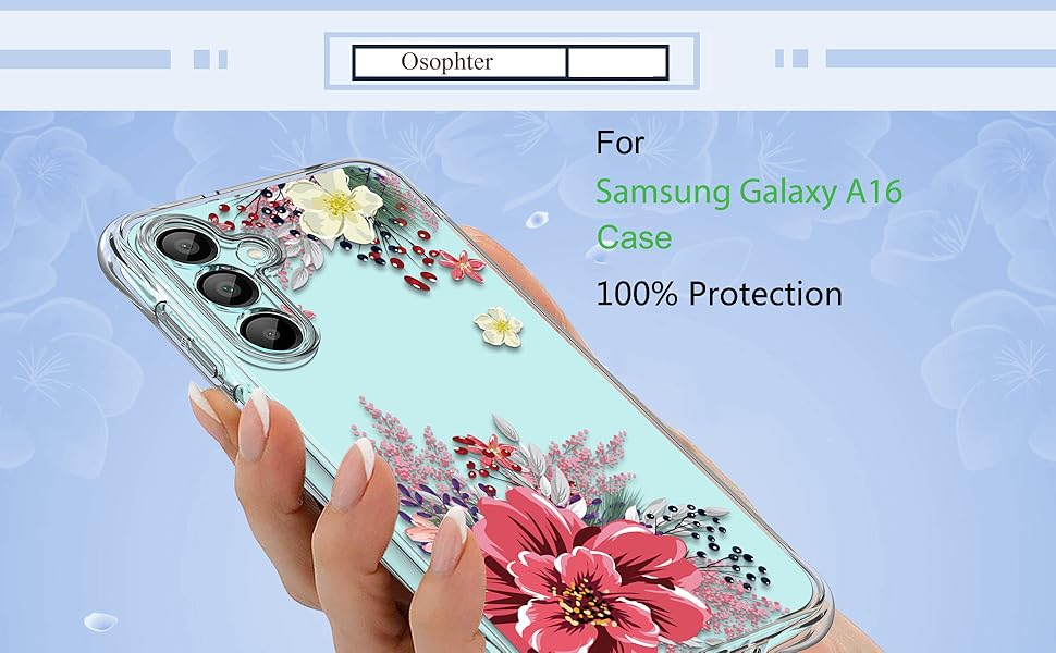 Amazon.com: Osophter for Galaxy A16 5G Case: Clear Women Girls Boys with Screen Protector ...
