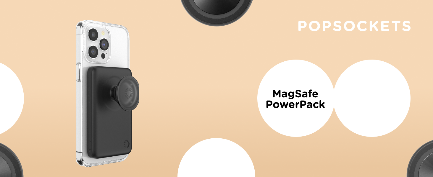 Amazon.com: PopSockets PowerPack for MagSafe Magnetic Power Bank, Portable Phone Charger ...