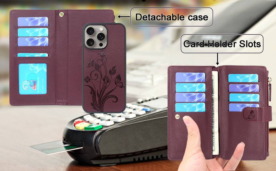 Amazon.com: Lacass Compatible with MagSafe Case Wallet for iPhone 15 Pro Max 6.7 inch, 2 in 1 ...