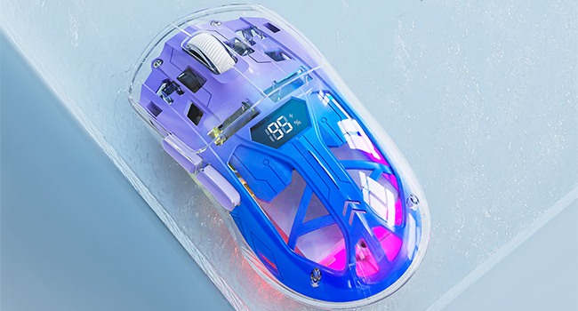 FREEWOLF A2 Wireless Gaming Mouse, Dual Mode 2.4G/Bluetooth PC Gaming Mice, Ergonomic RGB Mouse ...