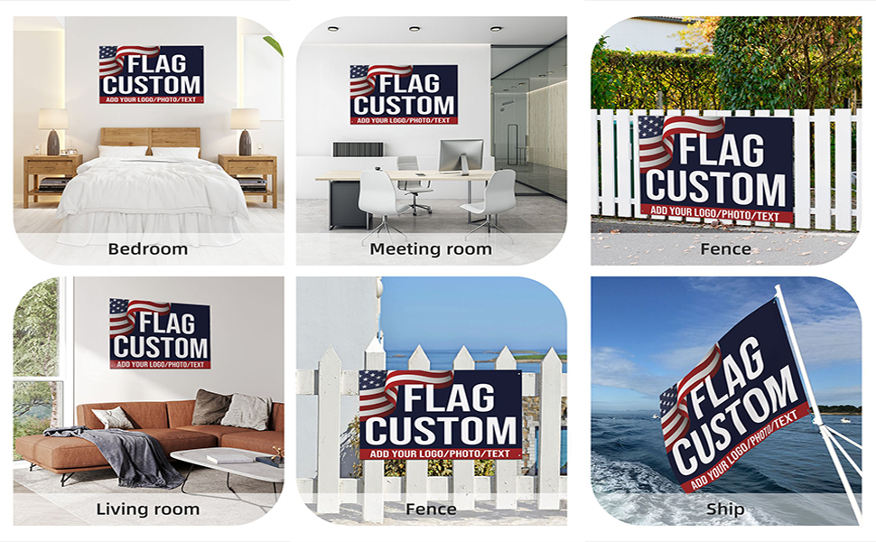 Amazon.com : Custom Flag 4x6 Ft Double Sided,Personalized Picture Advertising Buseness Flags For ...