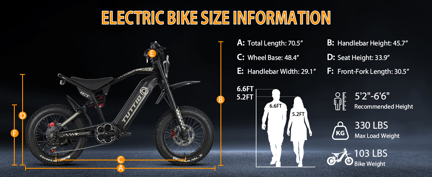 Amazon.com : TUTTIO ICT Electric-Bike for Adults-Teens Age 16+, Peak 4000W-60V-25AH Electric ...