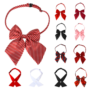 Larcele 4-Pack Girls JK Uniform Bow Ties Adjustable Bowtie Large Ribbon ...