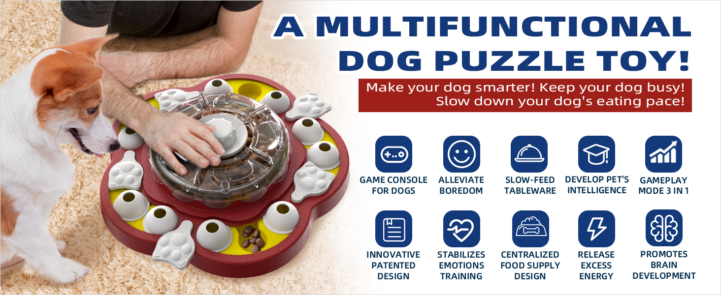 Amazon.com : KADTC Dog Puzzle Toys for Medium/Large Dogs Slow Blow ...