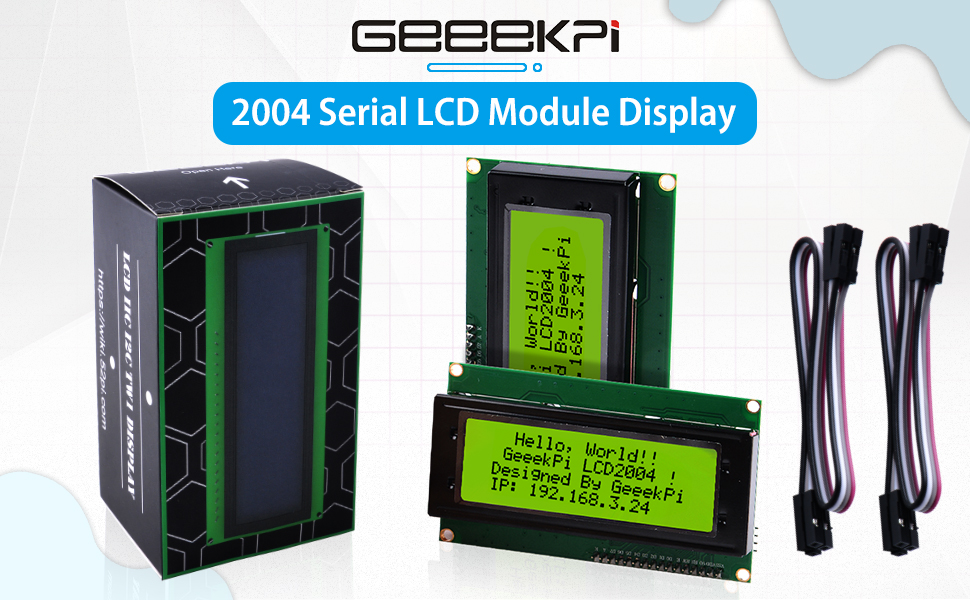 Amazon.com: GeeekPi IIC I2C TWI Serial LCD 2004 20x4 Display Module ...