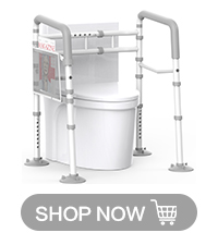 Amazon.com: Agrish Stand Alone Toilet Safety Rail - Adjustable Width & Height Fit Any Toilet ...