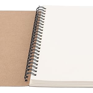 MUKCHAP 3 Pack A3 Spiral Bound Landscape Sketchbook, 60 Pages 30 Sheets 160gsm A3 Art Drawing ...