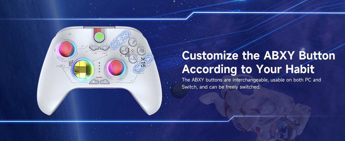 EasySMX X15 PC Controller - Enhanced Wireless Bluetooth Controller with ...