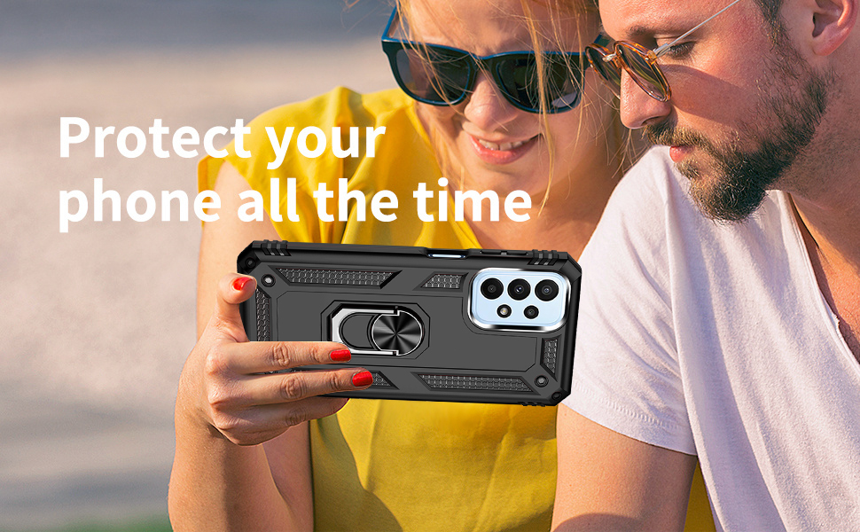 Yiakeng for Samsung A23 5G Phone Case : Screen Protector Silicone Shockproof Military Grade ...