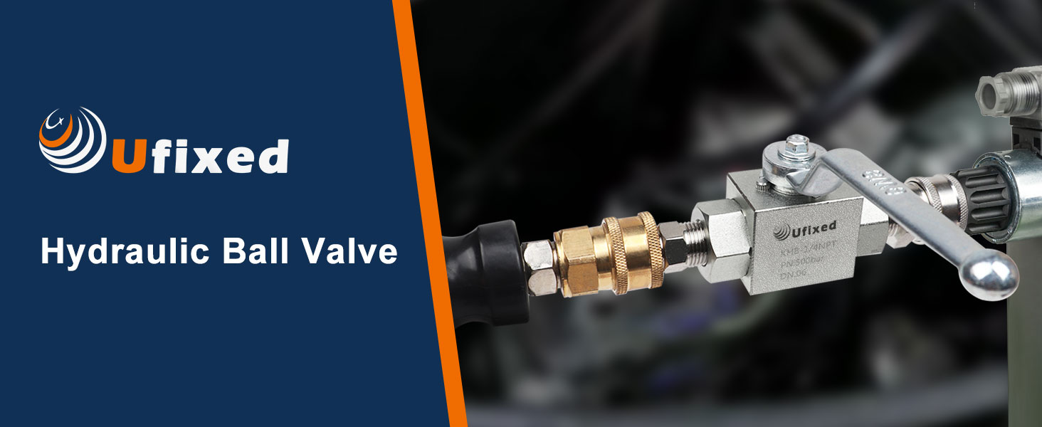 Ufixed Non Rust 1/4 Inch NPT 3 Way Hydraulic Ball Valve with Handle 7250 Psi Leak Proof, Heavy ...