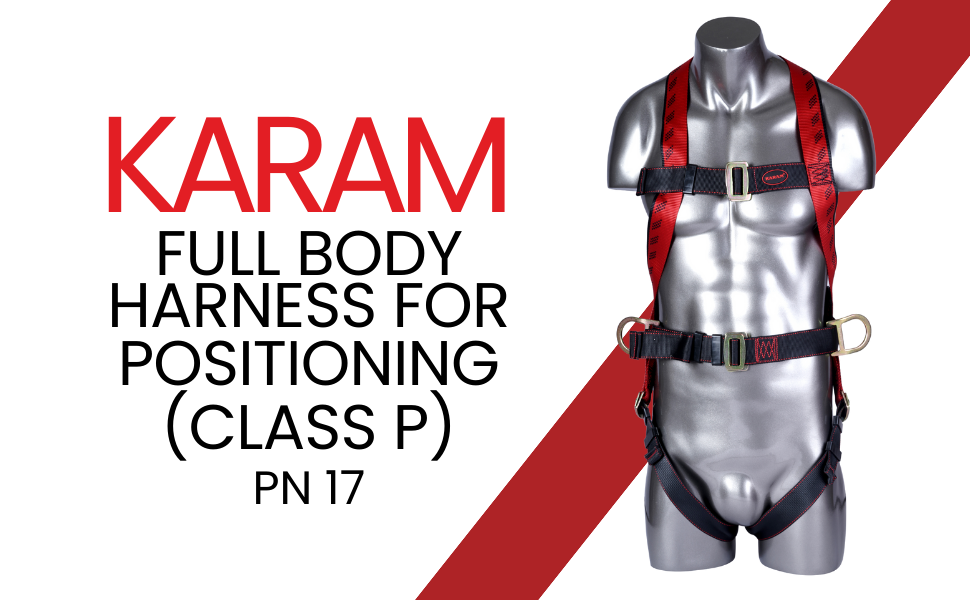 Karam Full Body Safety Harness (Class P) for Fall Arrest & Work Positioning | Lanyard ...