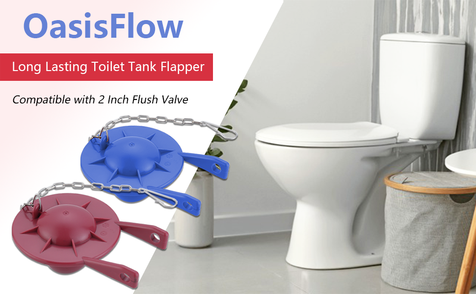 2 Inch Toilet Flapper Replacement Kit, Universal Toilet Tank Flapper Compatible with American ...