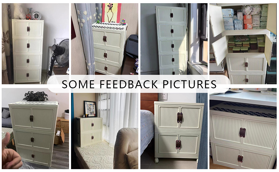 HOTRCR Large Plastic Storage Box with Lid, Stackable Storage Boxes Open ...