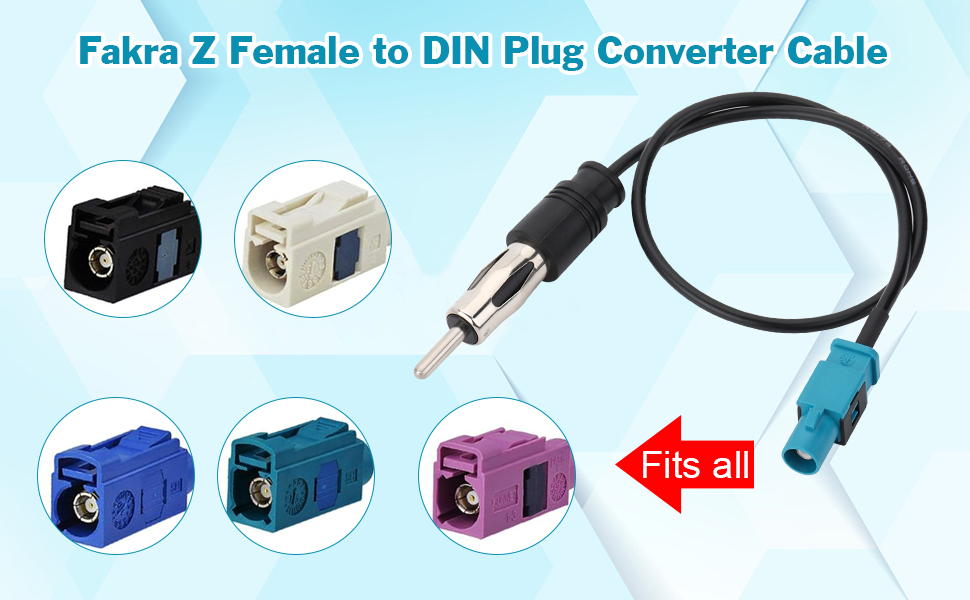 Amazon.com: BLTIATLE Universal Vehicle Car Stereo FM AM Radio Antenna Adapter Cable 12Inch Fakra ...