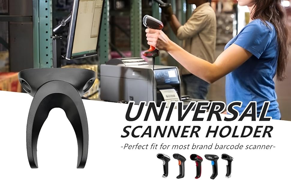 Amazon.com : Universal Scanner Holder,Barcode Scanner Holder,Barcode Reader Bracket Wall Mount ...