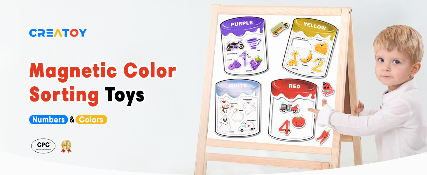 Amazon.com: Creatoy Magnetic Color Sorting Set for Fridge Magnets for ...
