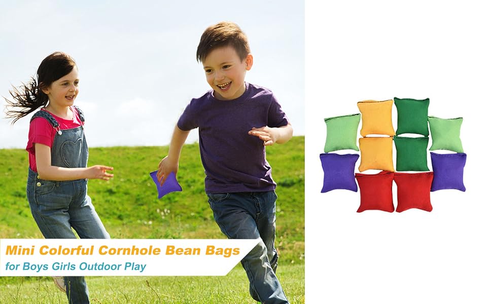 Amazon.com: Kisangel 10Pcs Nylon Bean Bags for Kids Toss Games, Outdoor Family Activities ...