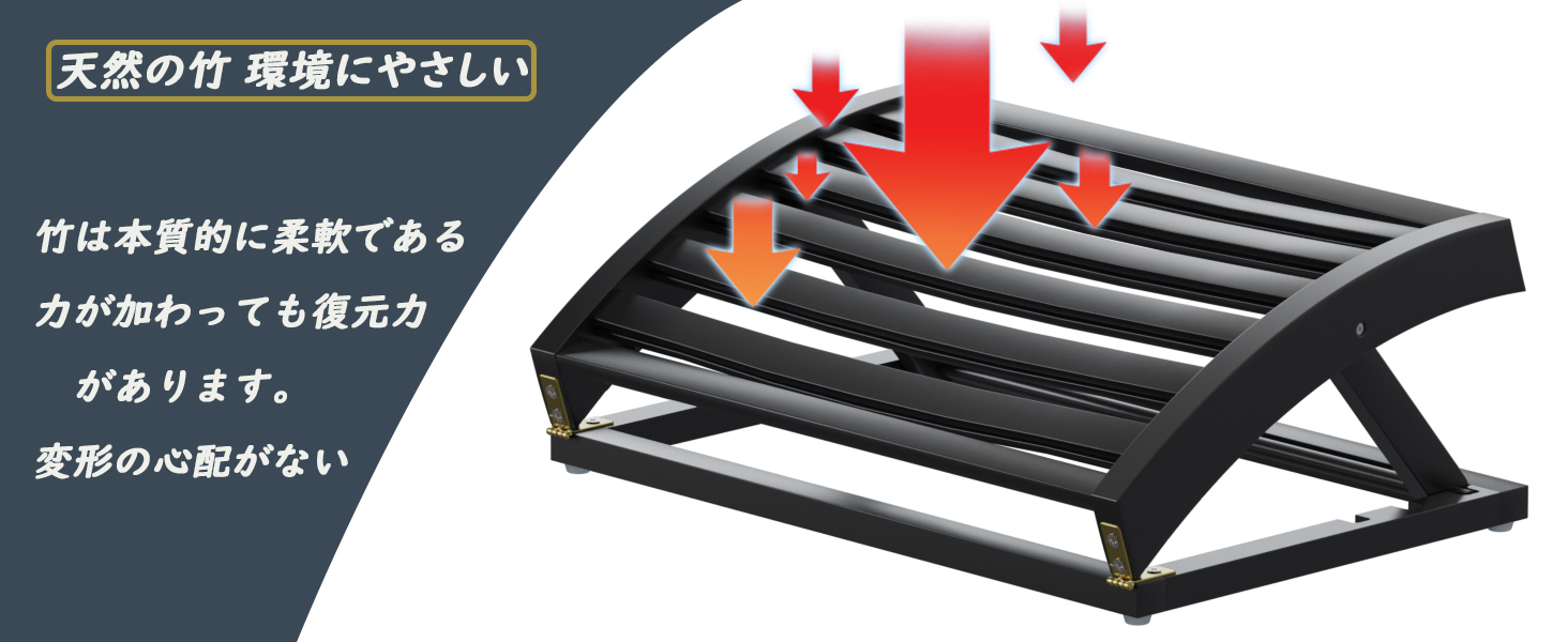 Amazon.co.jp: Focieulo フットレスト デスク下 高さ調整 オットマン 足置き台 折り畳み 三段階角度調節 机の下 足台 取扱簡単 テレワーク用 自宅 オフィス 竹製 ...