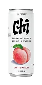 Amazon.com: CHI FOREST White Peach Sparkling Water (11.16 oz* 24) : Grocery & Gourmet Food