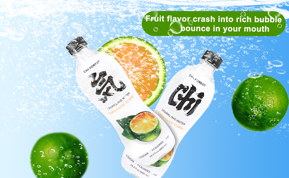 Amazon.com : CHI FOREST Sparkling Water, Calamansi Lime Flavored Bubbly Sparling Water in Bottle ...