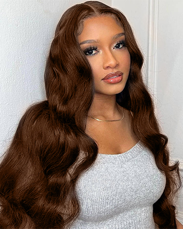 Amazon.com : Tiwugi Chocolate Brown Lace Front Wig Human Hair 30 Inch 13x6 Hd Lace Front Wigs ...