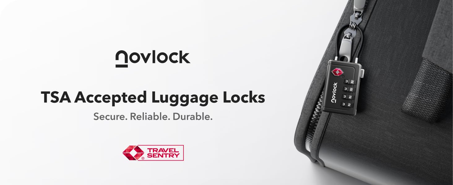 TSA Approved Luggage Locks | Inspection Indicator, 4-Digit Combination ...