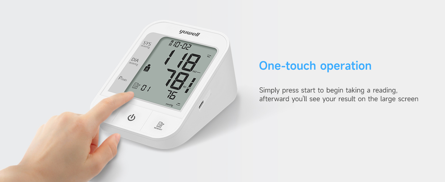yuwell Blood Pressure Monitor, Extra Large Upper Arm Cuff, Digital Blood Pressure Machines for ...