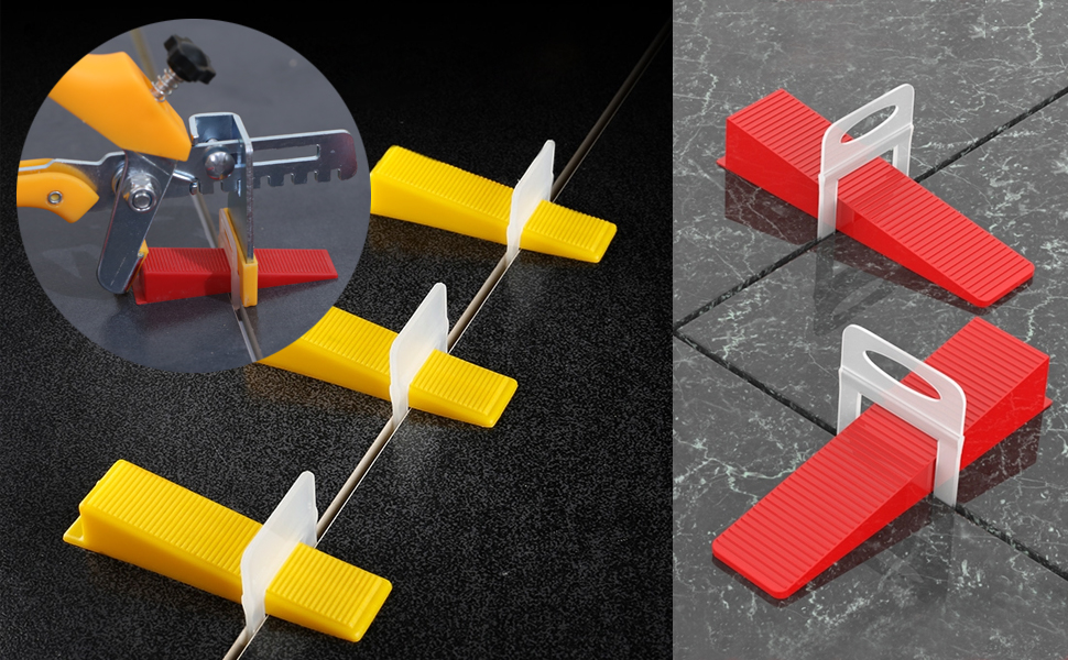 Tile Leveling System Kit 1/8" Spacers Tile Leveler Clips 1200 Pcs with ...