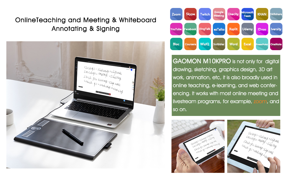 Amazon.in: Buy GAOMON M10K PRO Dial and Tilt Supported Pen Tablet with ...