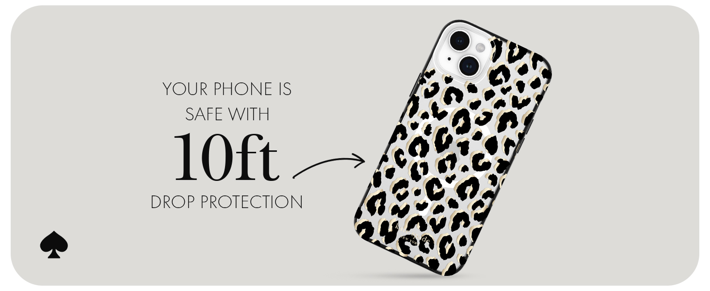 Amazon.com: kate spade new york iPhone 15 Plus Case, Compatible with MagSafe - City Leopard ...