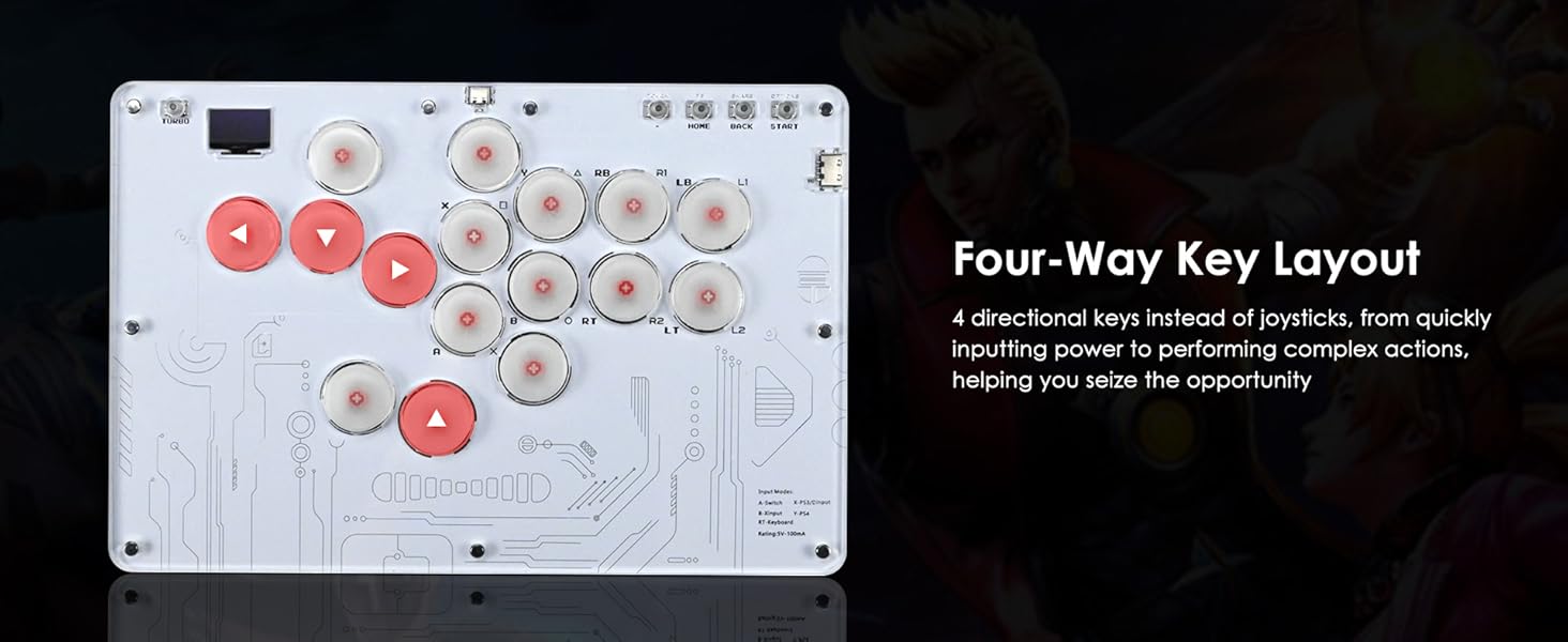 Amazon.com: Mad Hornets HITBOX Fighting Keyboard Arcade Controller ...