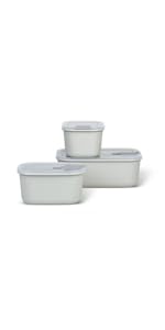 Mepal Food Storage Containers 3-Piece Set - Storage Boxes with Lids ...