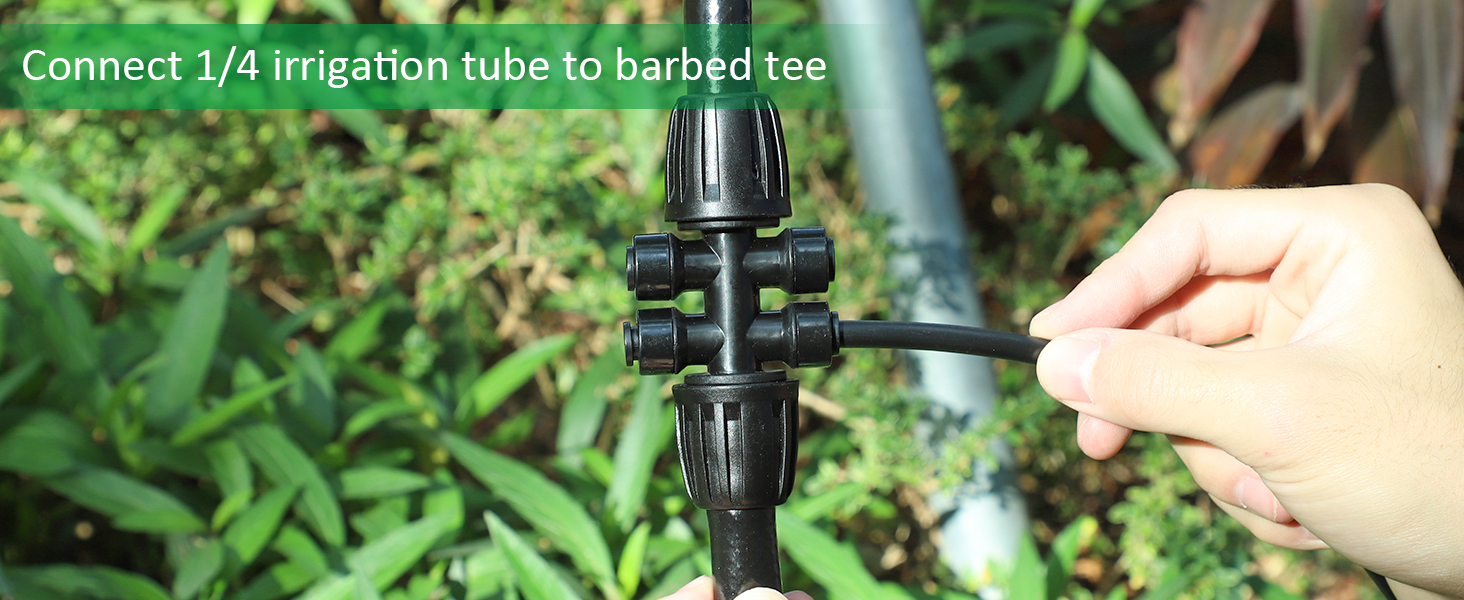 MIXC Quick-Connect Drip Irrigation System, 95FT Garden Watering Systems ...