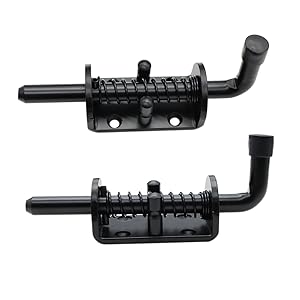 2 Packs 6 Inch Spring Loaded Barrel Bolt Latch Pin, Heavy Duty Steel ...