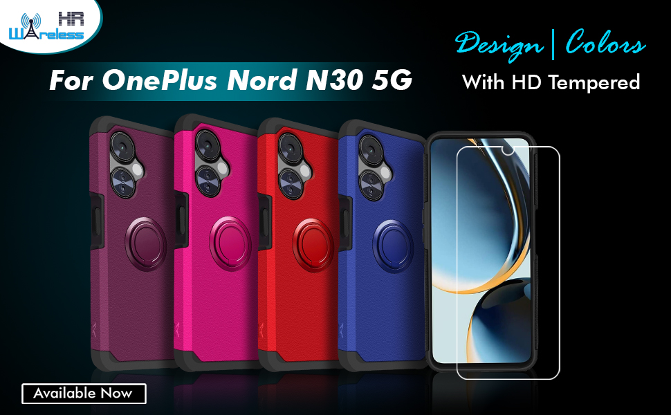 Amazon.com: HRWireless Compatible for OnePlus Nord N30 5G Case Cover with Ring Stand Plus ...