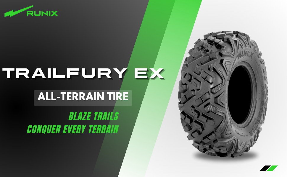 Amazon.com: RUNIX ATV UTV Tires, RUNIX TrailFury EX, 27X9R12 Front, 27X11R12 Rare, Set of 4 ...