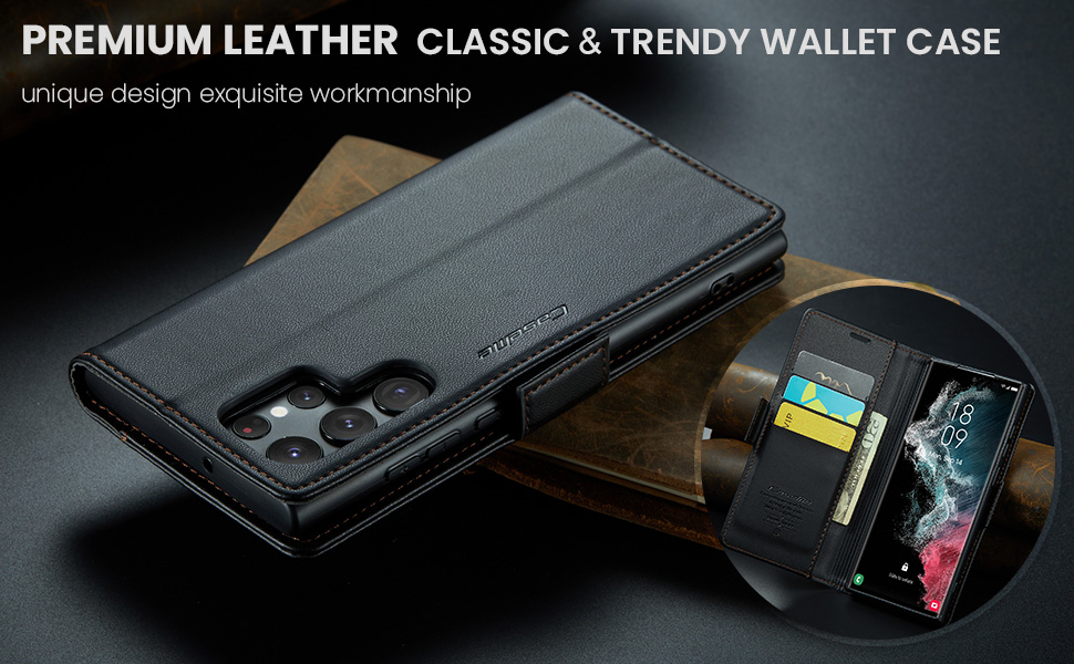 Amazon.com: SINIANL Samsung Galaxy S22 Ultra Wallet Case with RFID Blocking, Galaxy S22 Ultra ...