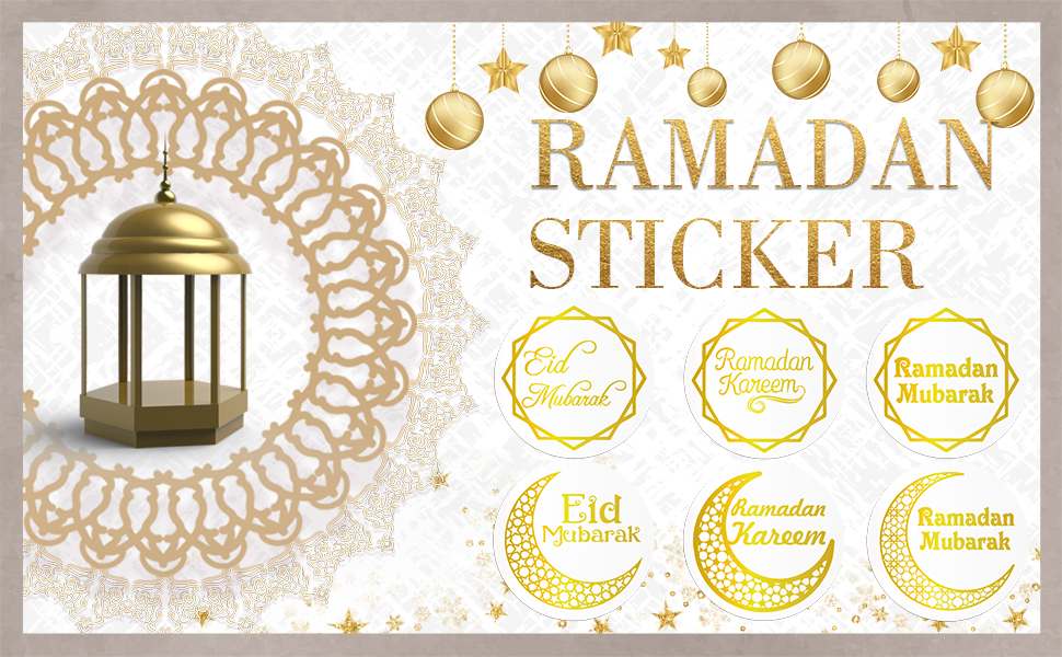 400 Stück Eid Mubarak Aufkleber Ramadan Sticker,Ramadan Aufkleber,Eid Mubarak Sticker,Ramadan ...