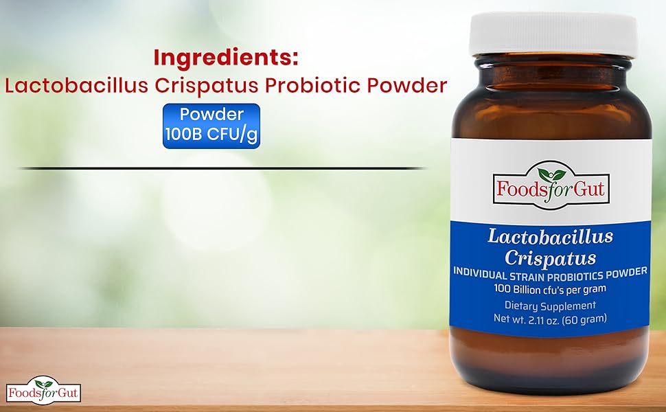 Amazon.com: Foods For Gut Lactobacillus Crispatus Probiotic Powder 100 ...