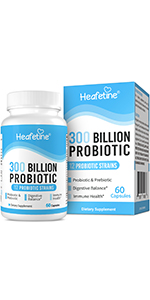 Amazon.com: 300 Billion CFUs Probiotics for Women & Men - 12 Strains + 3 Organic Prebiotics ...