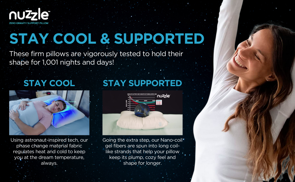 Amazon.com: Nuzzle Bed Pillow for Sleeping Washable Luxury King Size Pillows - Ultra Soft ...