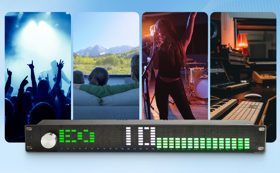 Amazon.com: Digital Equalizer, Audio Spectrum Analyzer, Dual Channel 15 ...