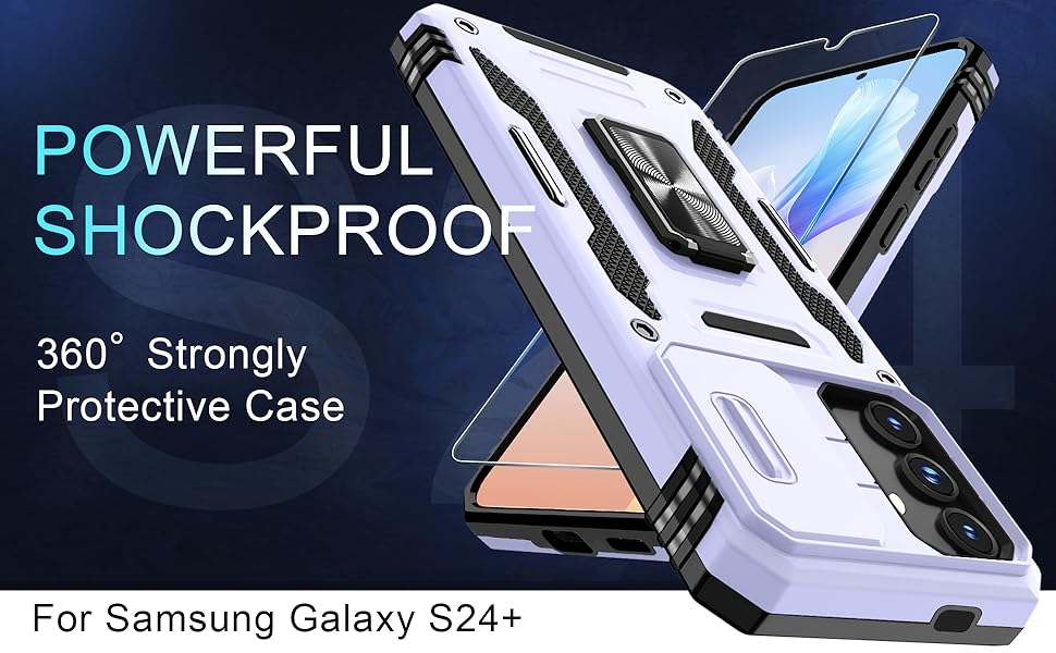 Amazon.com: DEERLAMN for Samsung Galaxy S24+ Plus Case with Slide Camera Cover+Screen Protector ...